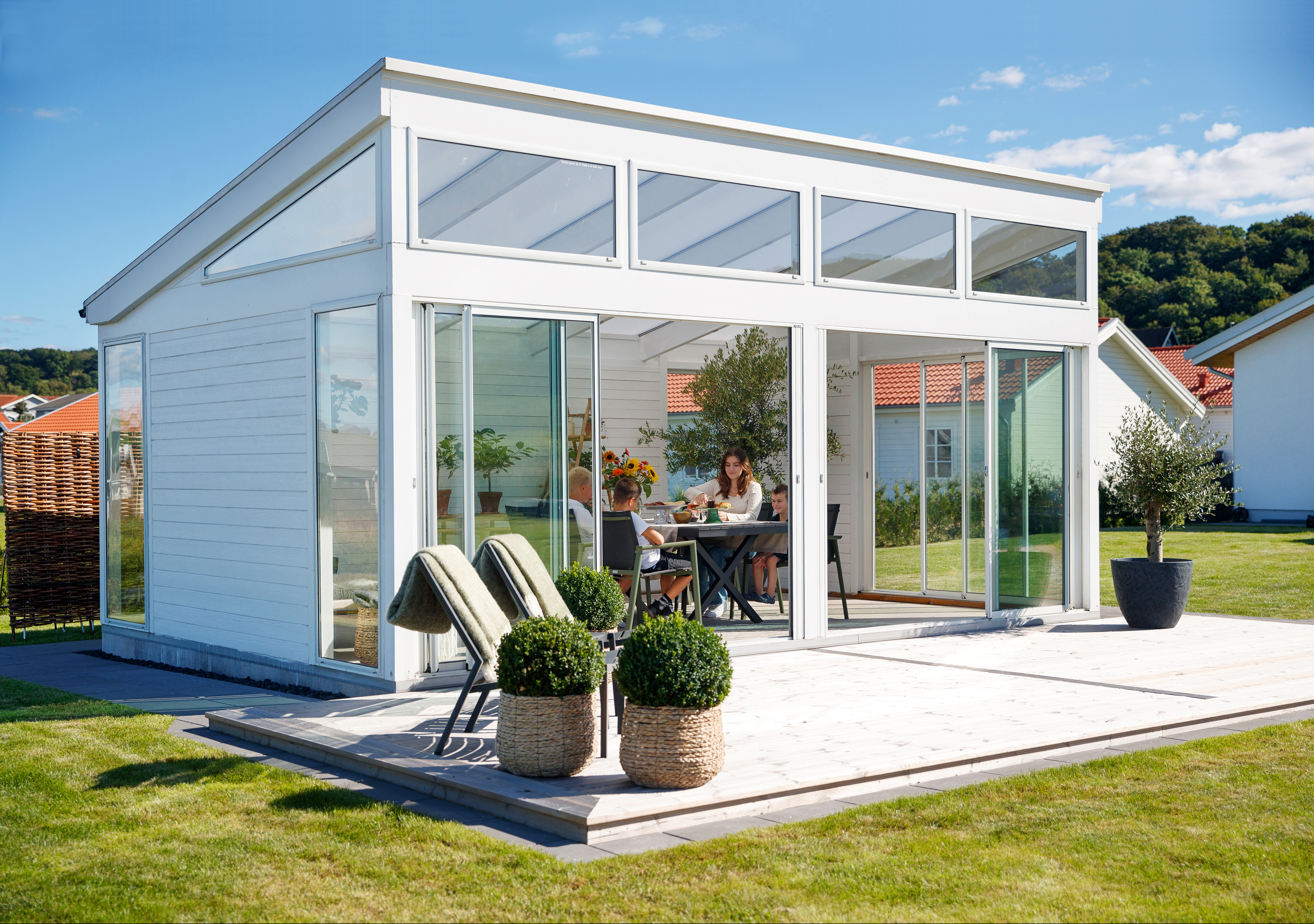 Fristående uterum med pulpettak i flera storlekar | Willab Garden